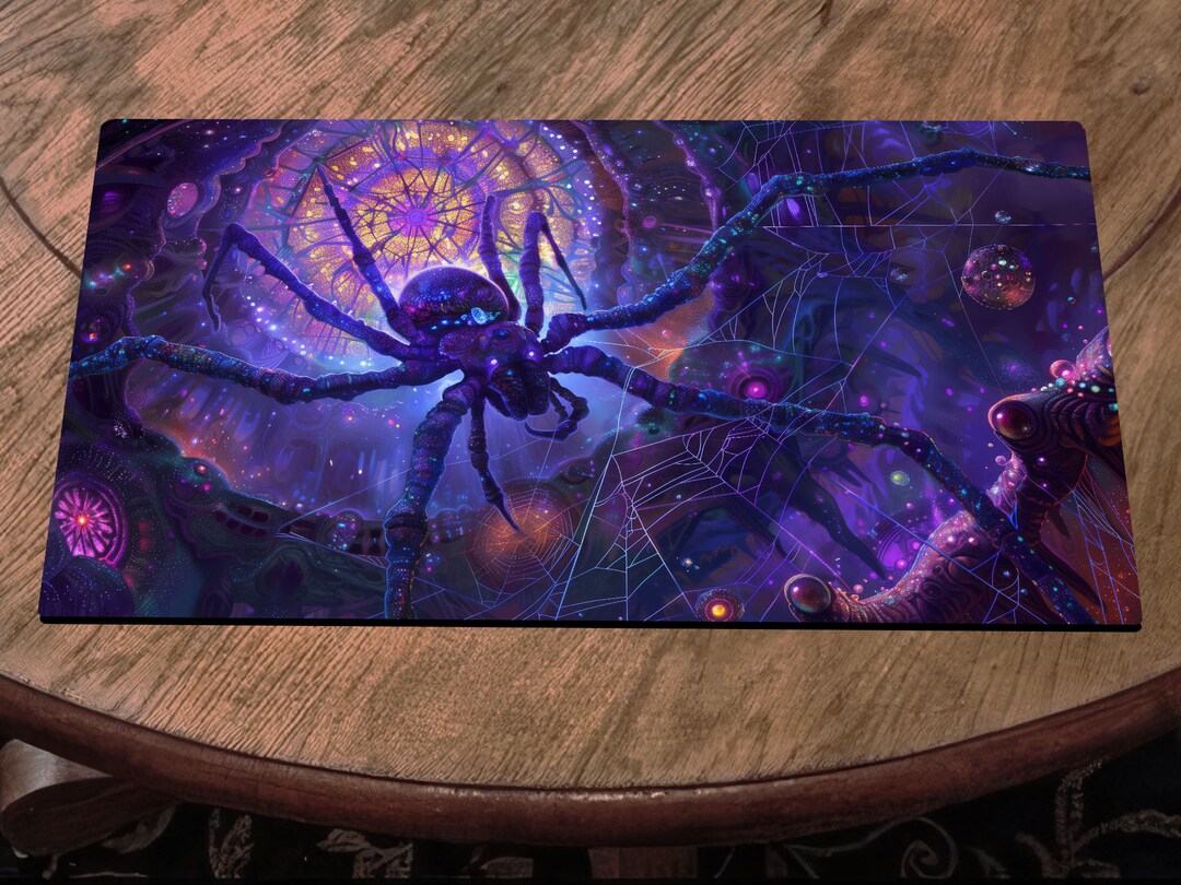 Mtg Playmat: Psychedelic Spider 24x14 Colorful, Sharp Image Smooth ...