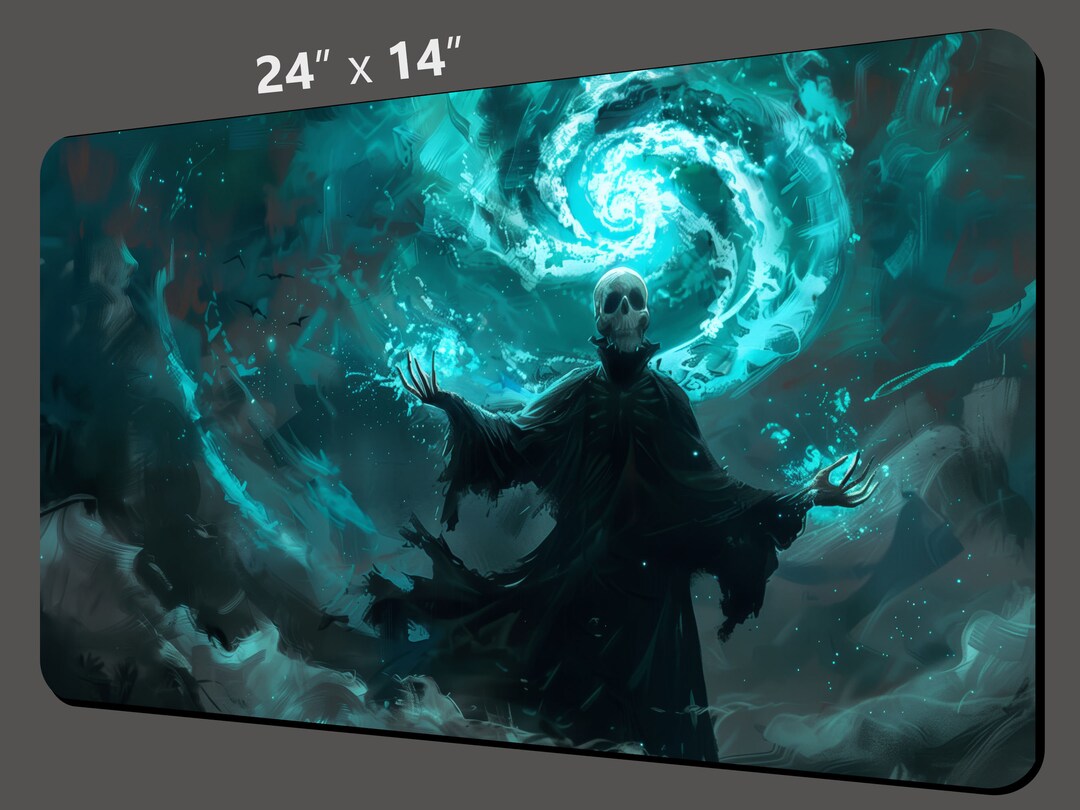The Undead Sorcerer - MTG Playmat – 24×14 Fantasy TCG Mat, Colorful ...