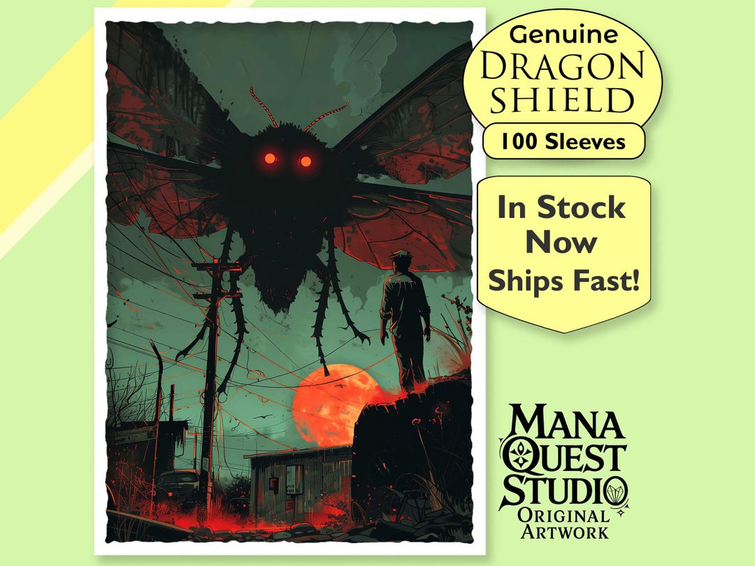 Mtg Sleeves: Mothman Encounter! 100+ Top Quality! Colorful, Sharp! This ...