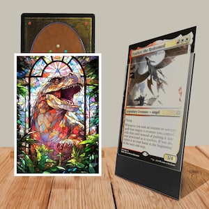 Mtg Sleeves: Stained Glass T-rex 100 Top Quality Magic Card Sleeves ...