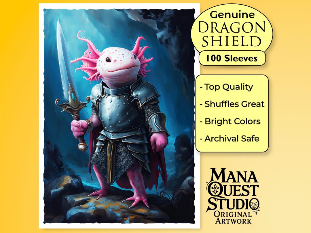 Mtg Sleeves: Pink Fin Axolotl! 100+ Top Quality! Colorful, Sharp! This ...