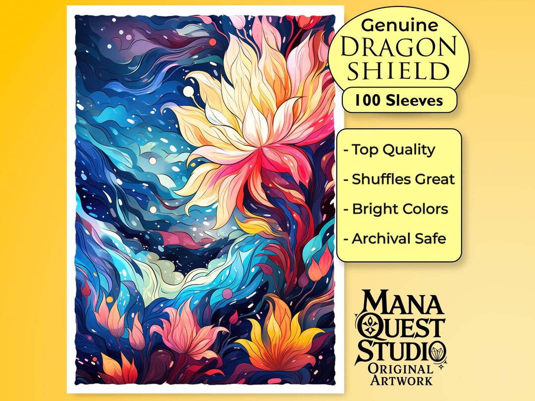 Lorcana/mtg Sleeves: Flower Flow! 100+ Top Quality Magic Card Sleeves ...