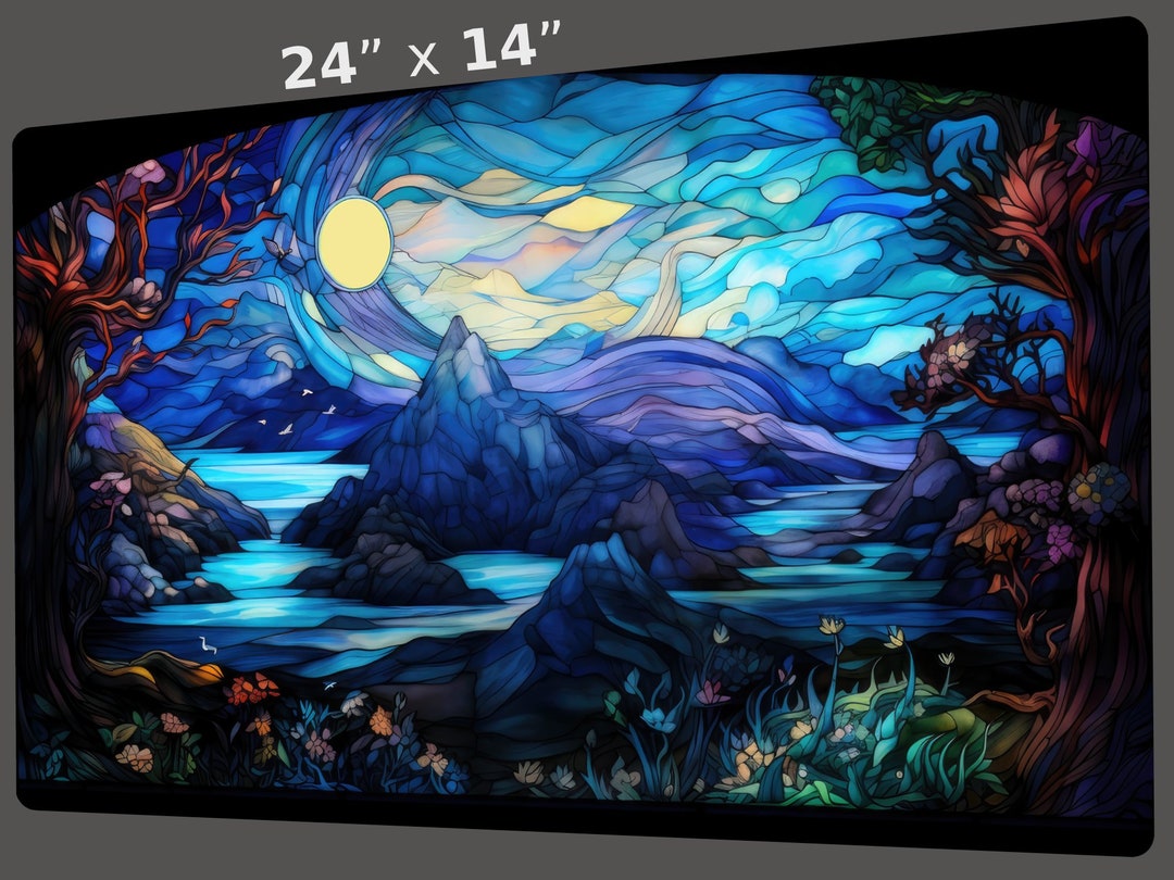 Stained Glass Sea - MTG Final Fantasy Inspired Playmat – 24×14 Fantasy ...