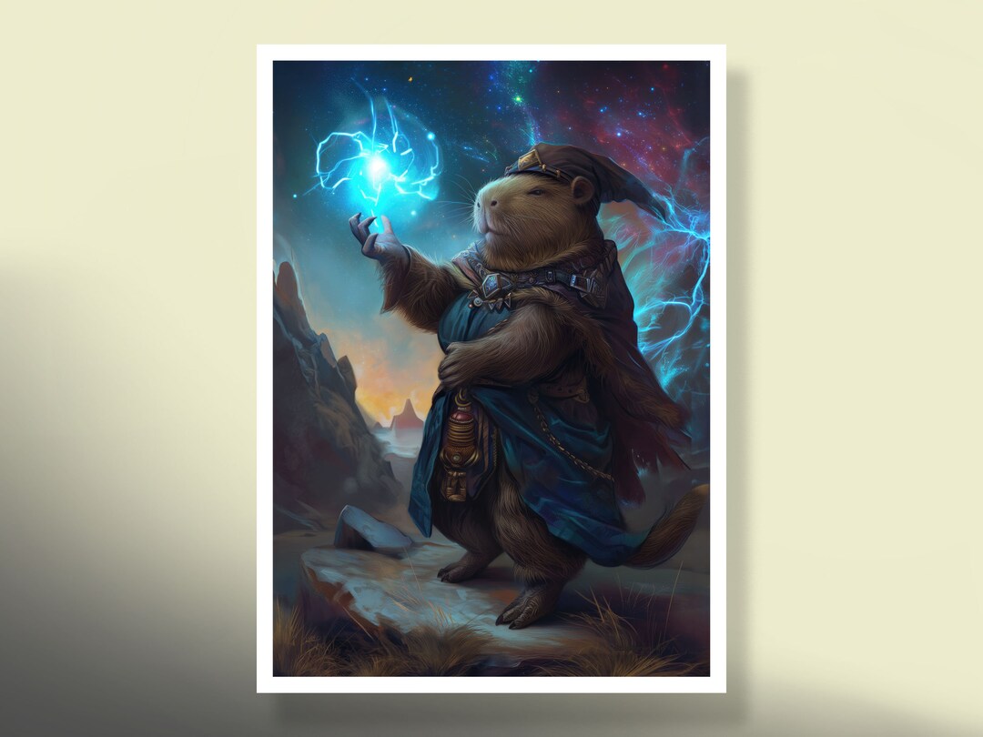 Mtg Sleeves: Capybara Wizard! 100+ Top Quality! Colorful, Sharp! This ...