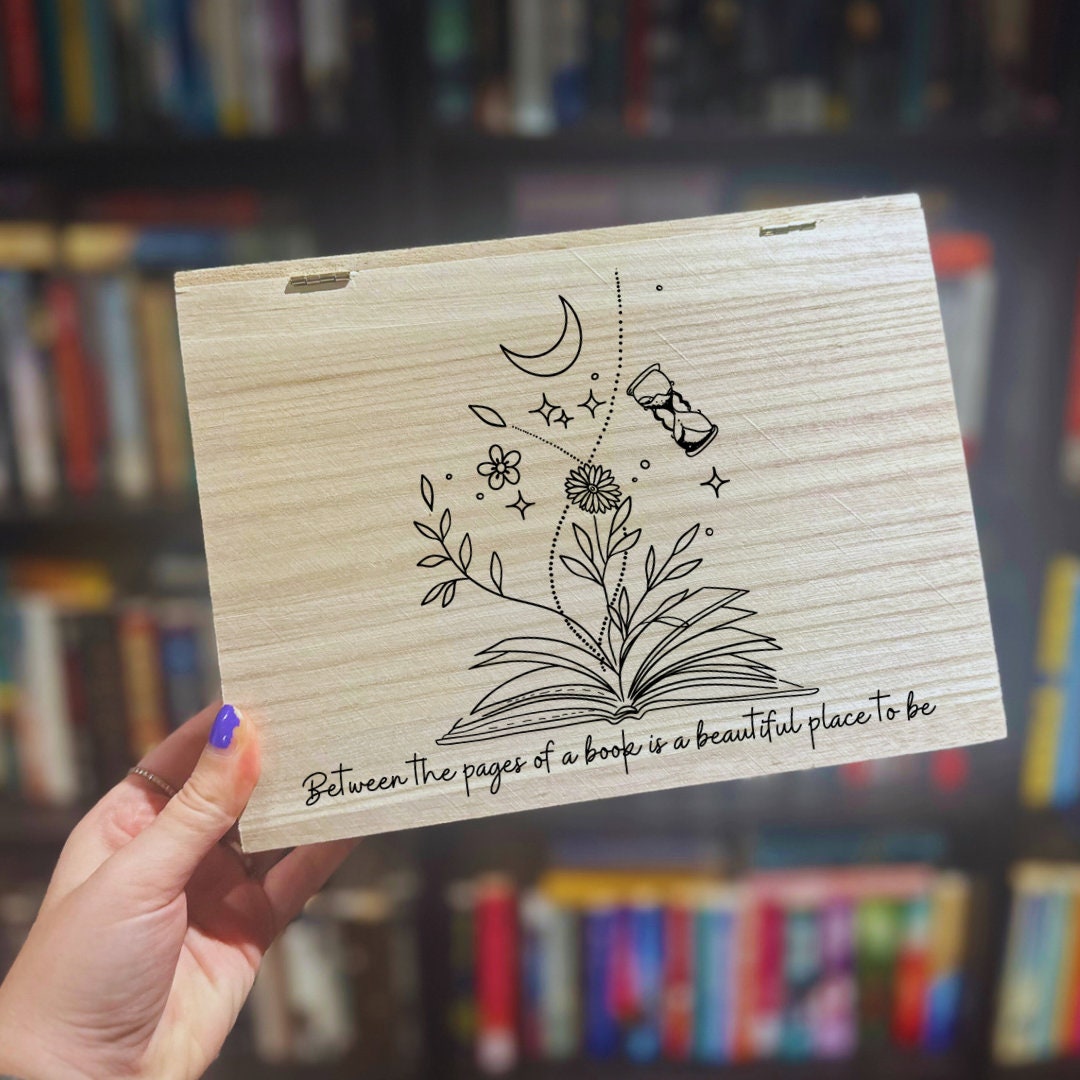 Wooden Bookmark Storage Box for Book Lovers Bookmark Holder - Etsy