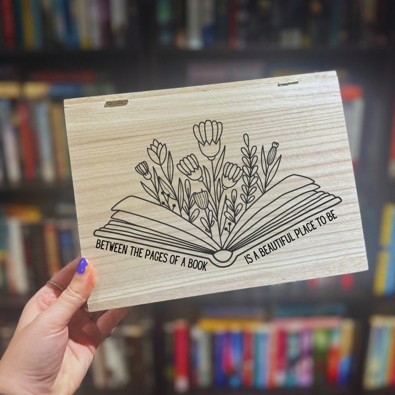 Wooden Bookmark Storage Box for Book Lovers Bookmark Holder - Etsy