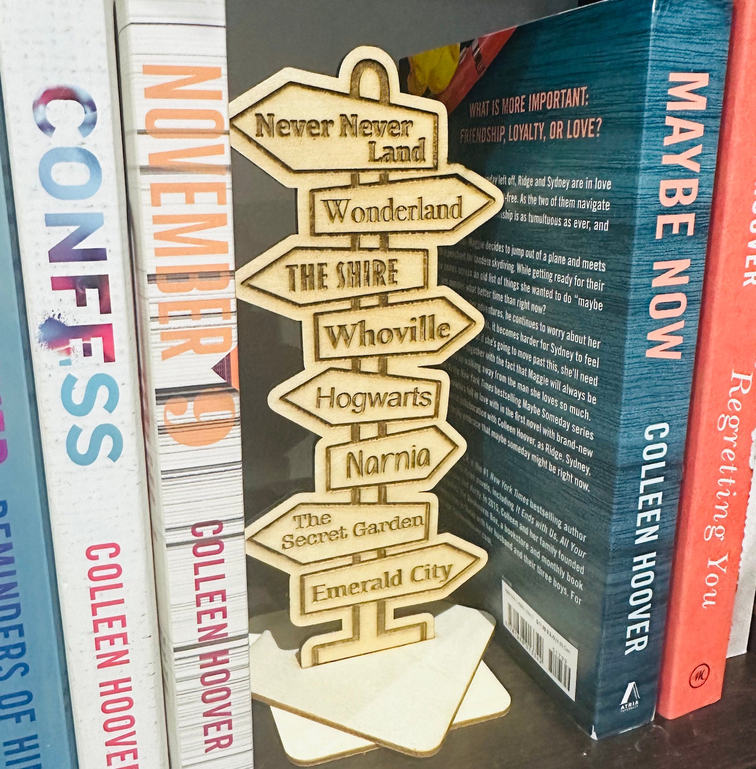 Bookish Signpost Street Destination Bookshelf Sign Personalized Laser ...