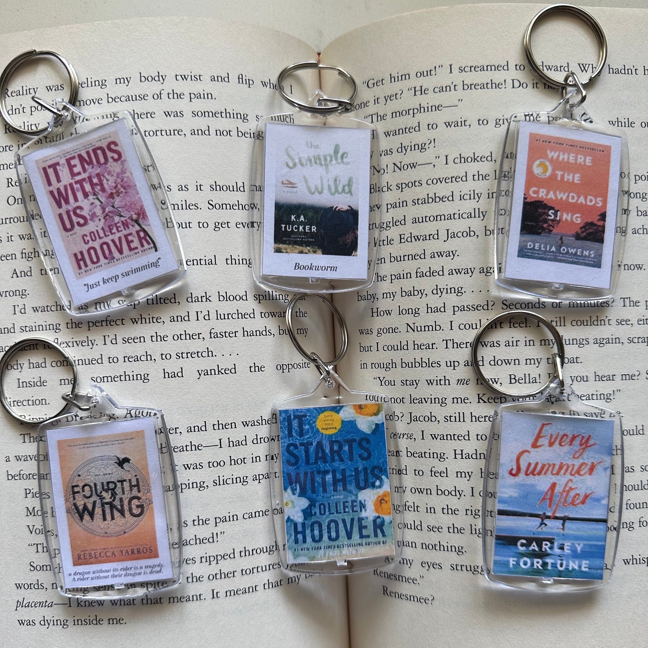Custom Book Cover Keychain Personalized Bookish Keychain Favorite Book, Book Gift, Reader Gift ...