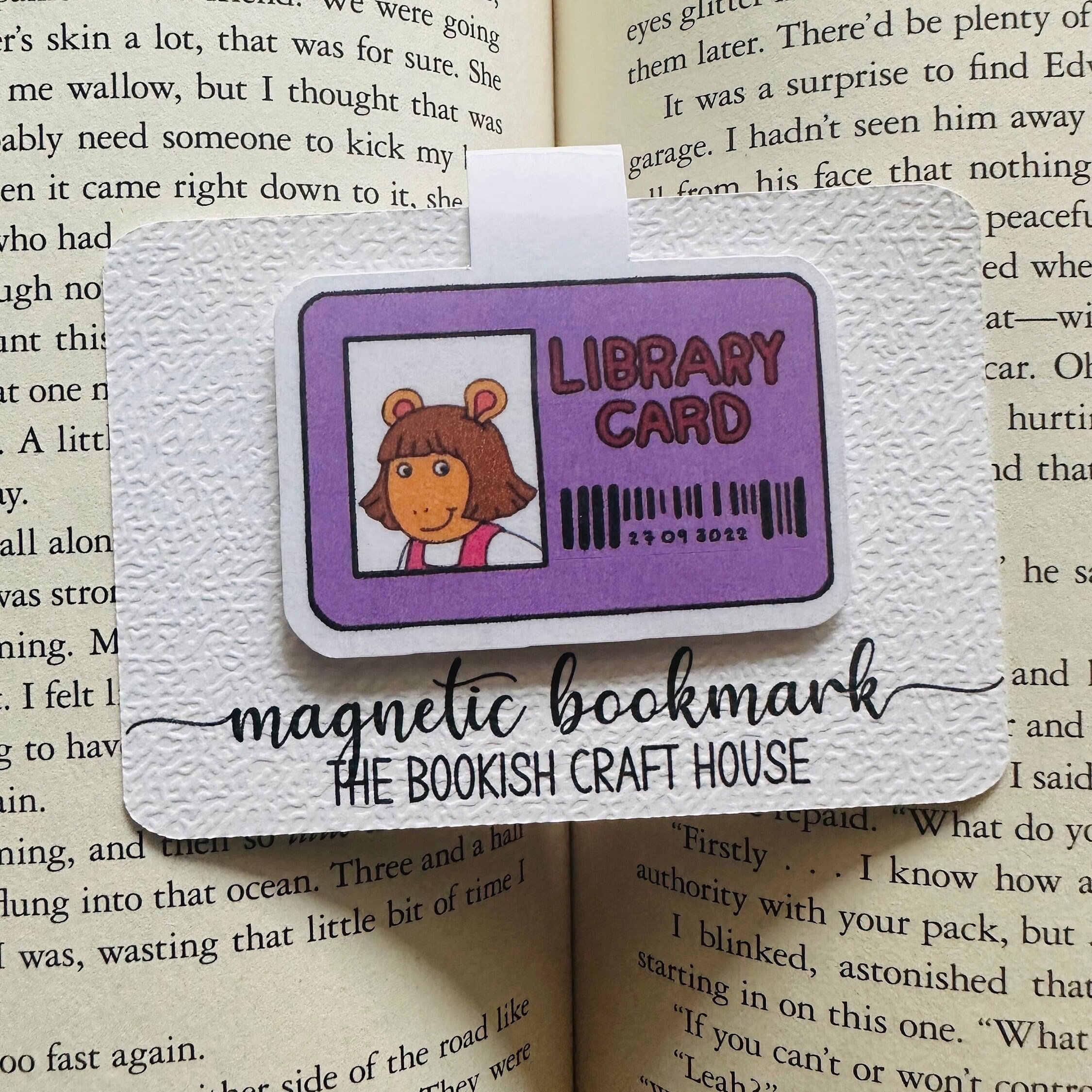 Arthur Cartoon Library Card Magnetic Bookmark Handmade - Etsy Canada
