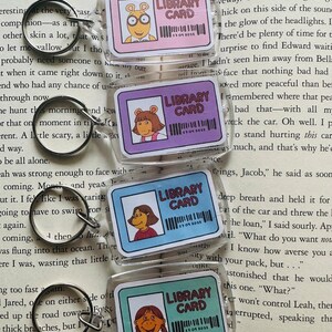 Arthur Library Card Keychain: Personalized Book Lover Gift - Etsy