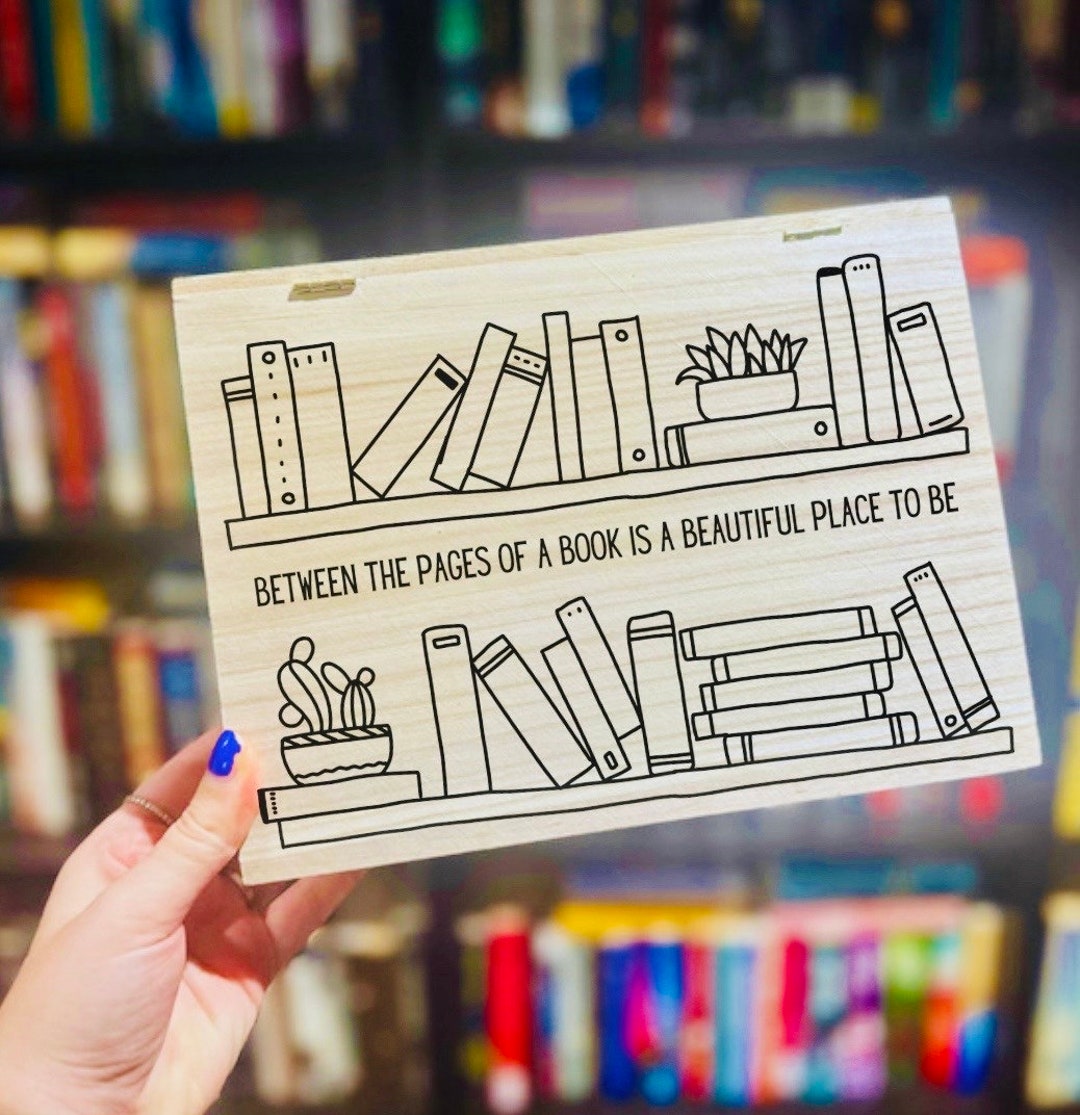 Wooden Bookmark Storage Box for Book Lovers | Bookmark Holder, Wooden ...