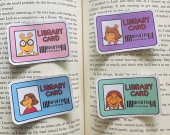 DW, Arthur, Library Card Sticker - Etsy