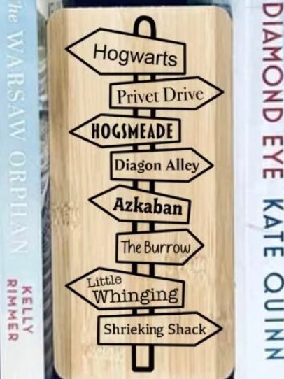 Bookish Signpost Street Destination Bookshelf Sign Personalized Laser ...