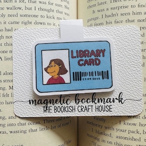 Arthur Library Card Magnetic Bookmark Set of 4 | Handmade Cartoon Book ...