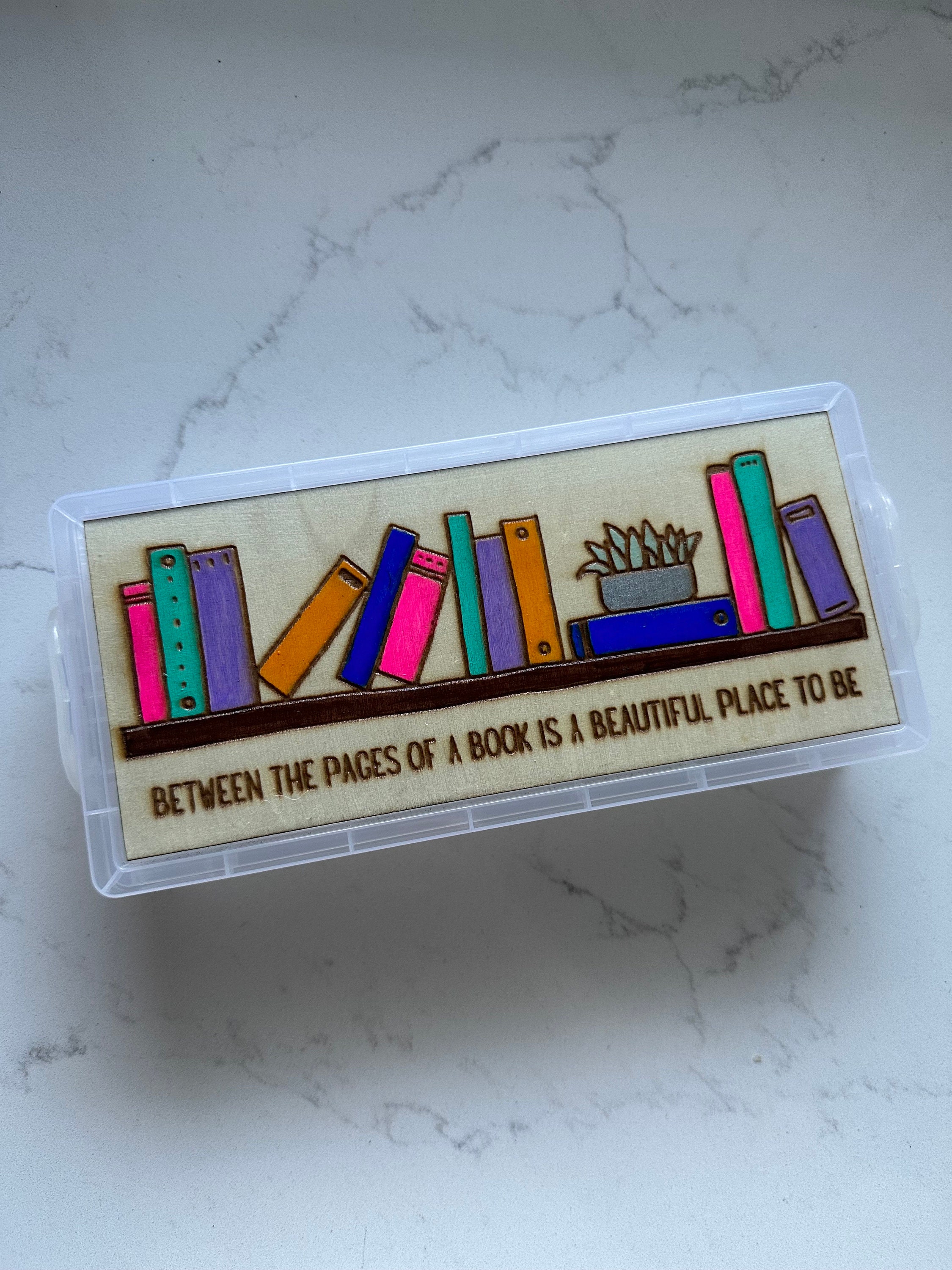 Personalized Bookmark Holder Box, Bookmark Storage Box, Bookmark Keeper ...