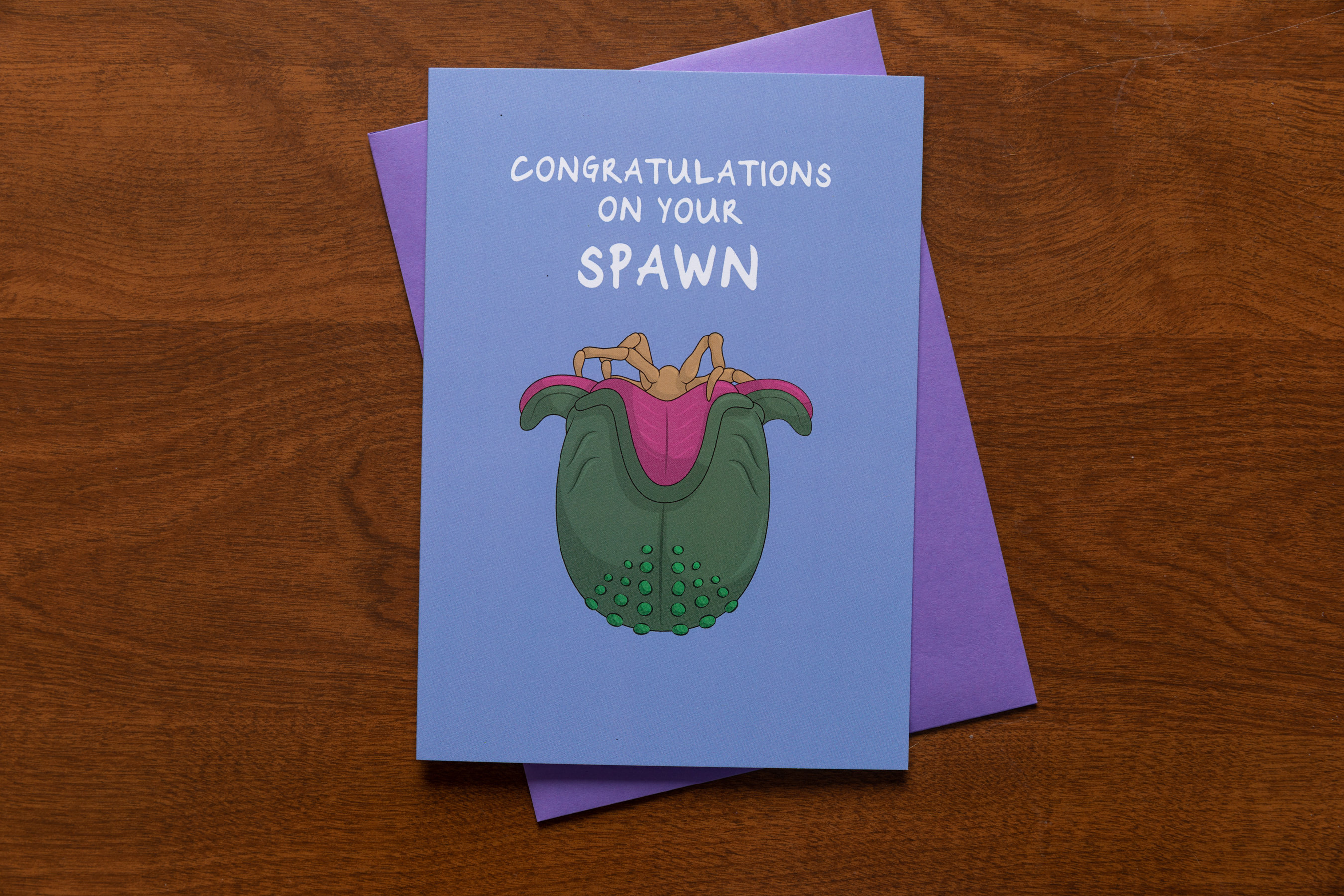 Funny Aliens Card, Funny New Baby Card, Aliens Xenomorph Pod, 80s Sci ...