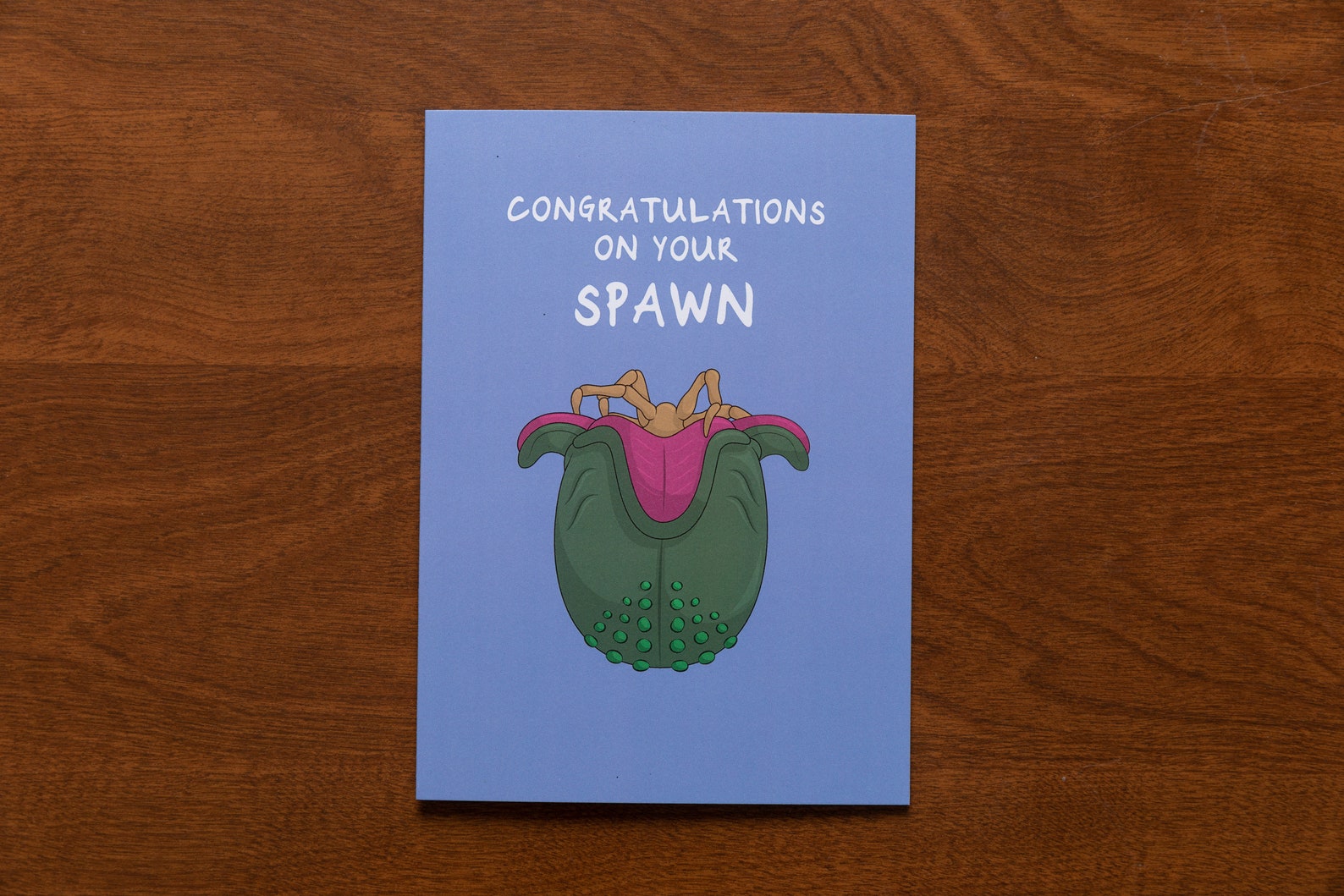 Funny Alien New Baby Card, Congratulations on Your Spawn - Etsy