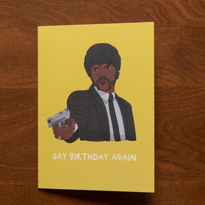 Funny Pulp Fiction Birthday Card, 90s Movie Fan Gift - Etsy