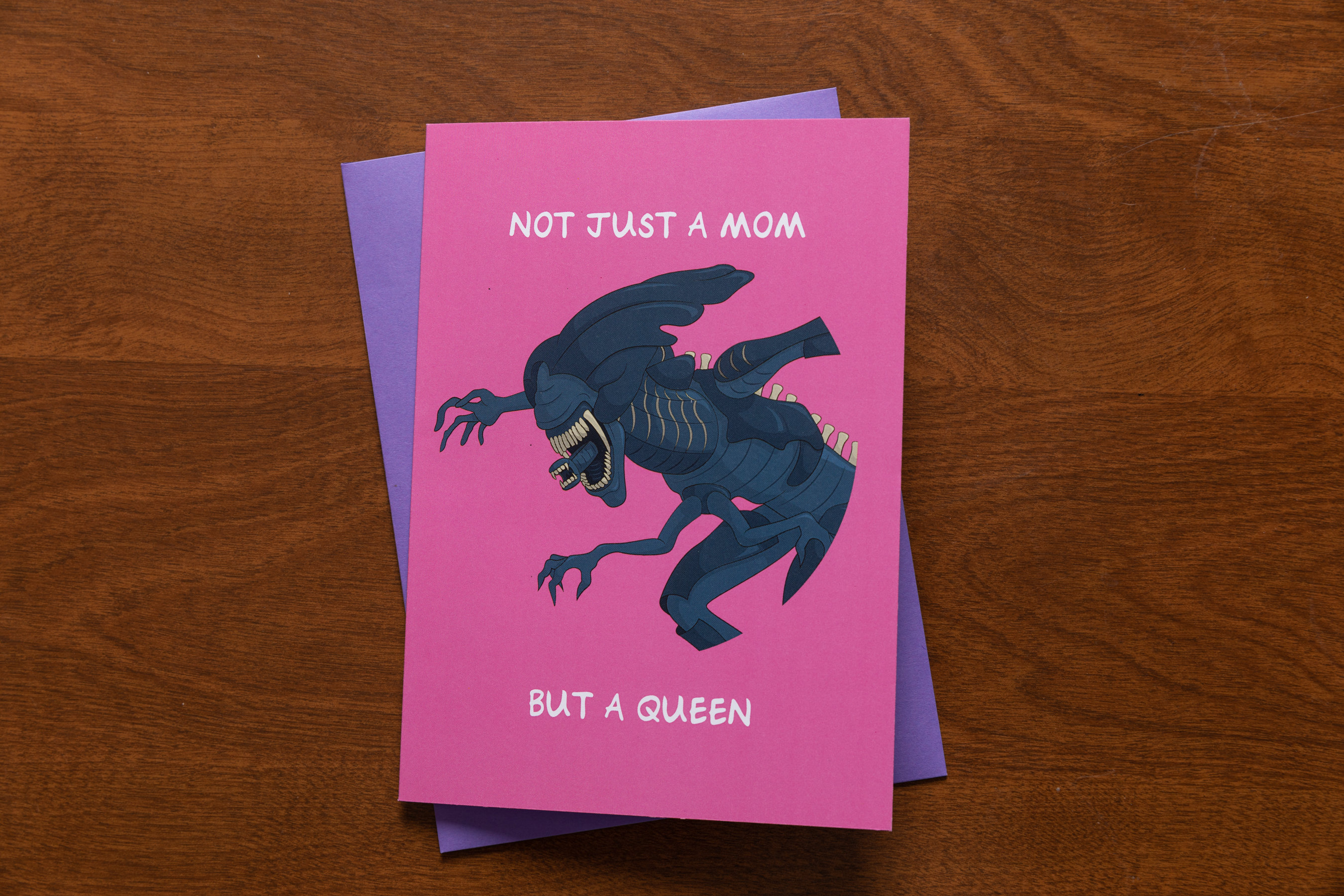 Funny Aliens Mother's Day Card, Xenomorph Card, Funny Horror Card, Not ...