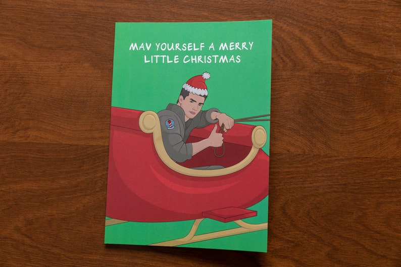 Maverick Christmas Card, Top Gun Christmas Card, Pop Culture Card ...