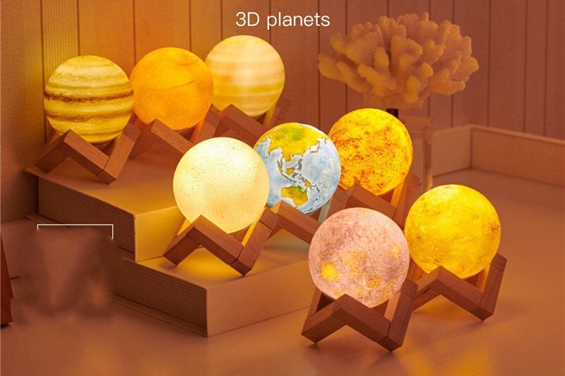 3D Printed LED Planet Ambient Lights - Etsy