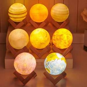 3D Printed LED Planet Ambient Lights - Etsy