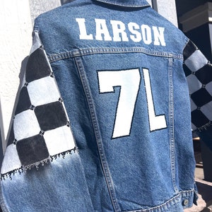 Custom Sports Jean Jackets - Etsy