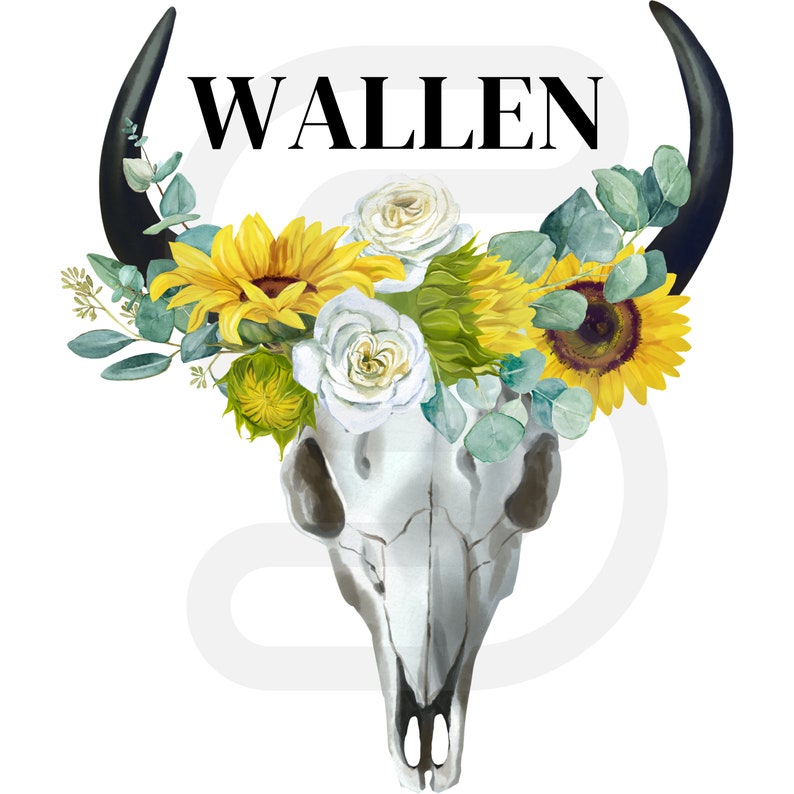 Wallen Floral Western PNG, Skull SVG Country Glam Cricut Silhouette ...