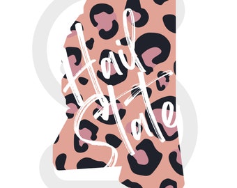 Hail State PNG Cheetah Print Mississippi State Instant - Etsy