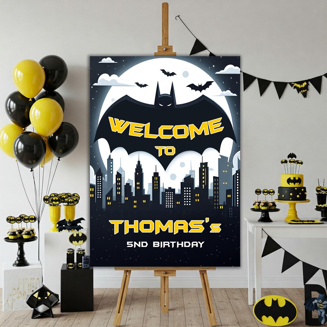 Superheroes Welcome Sign Birthday Sign Reception Editable Superhero ...