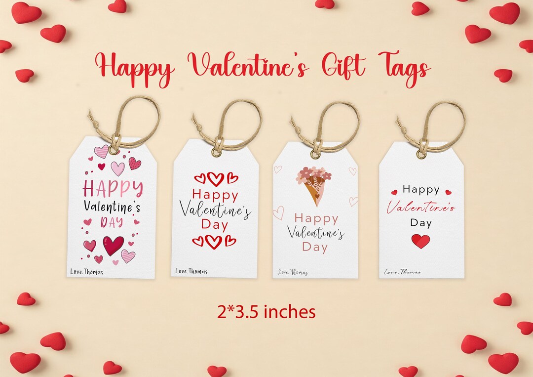 Editable Valentine's Day Gift Tag,valentine's Day Tag Template ...