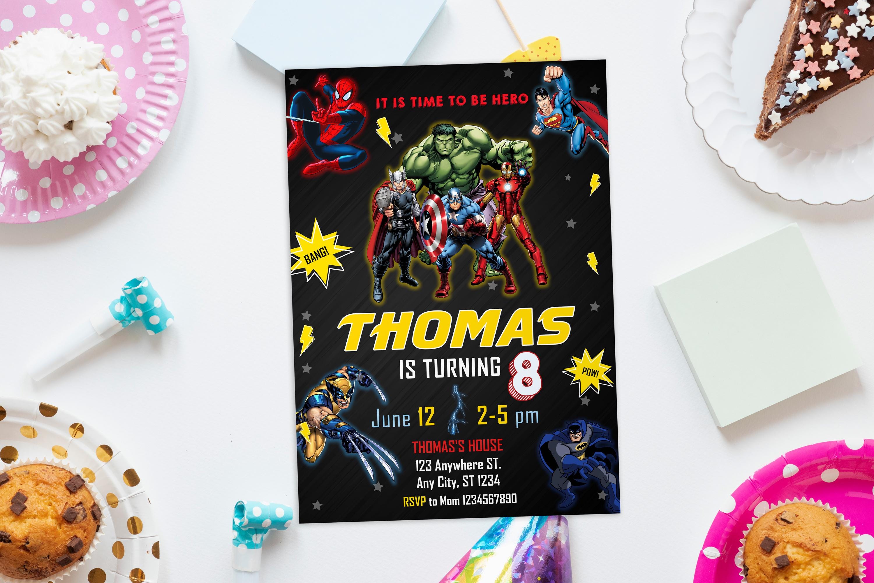 Editable Birthday Invitation Template, Printable Birthday Party ...