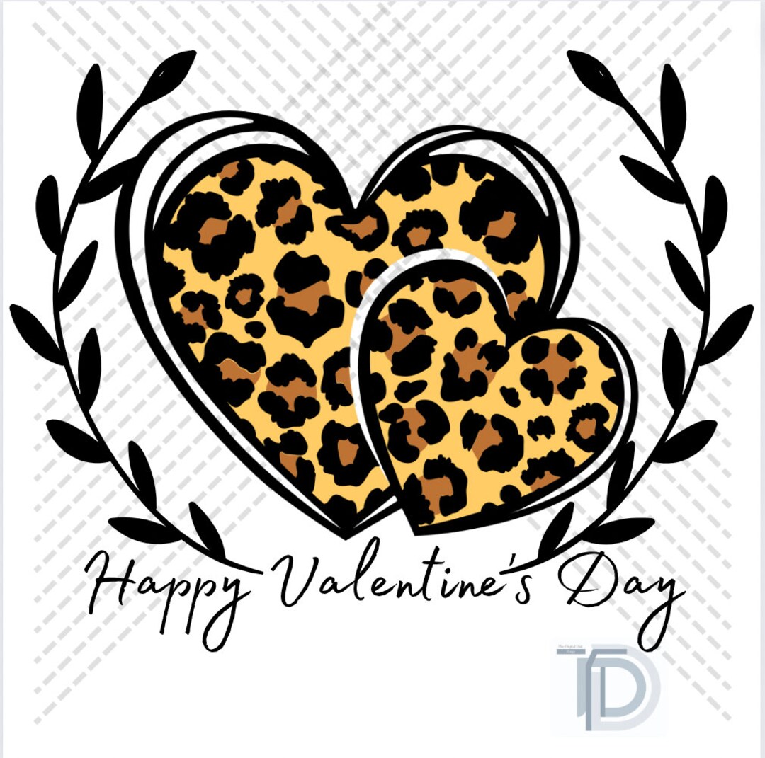 Leopard Valentine's Day Heart - Etsy