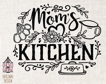 Mom's Kitchen SVG PNG - Etsy