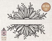 Daisy Split Monogram SVG Monogram SVG Daisy Svg Split - Etsy