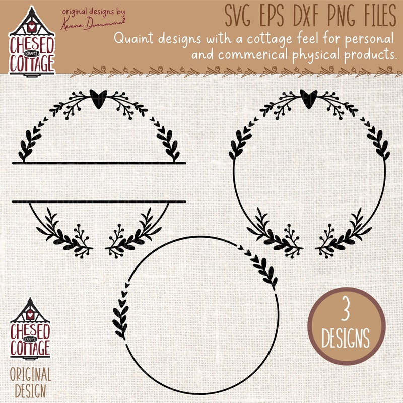 Split Wreath Svg - Etsy