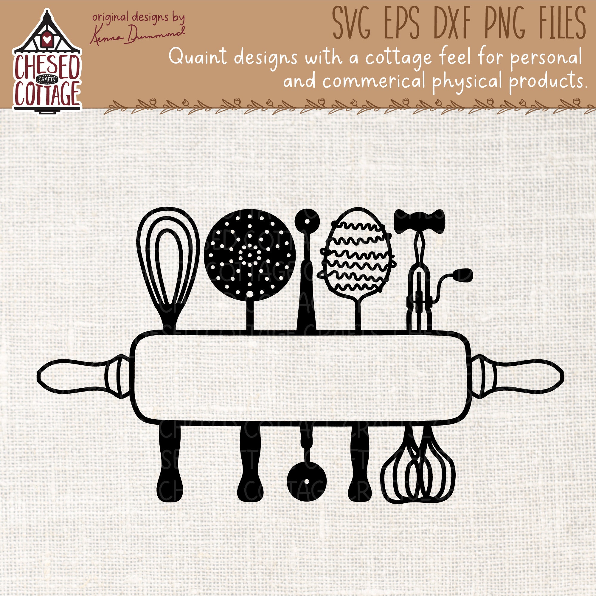 Kitchen Utensils SVG Kitchen SVG Kitchen Utensils Monogram - Etsy