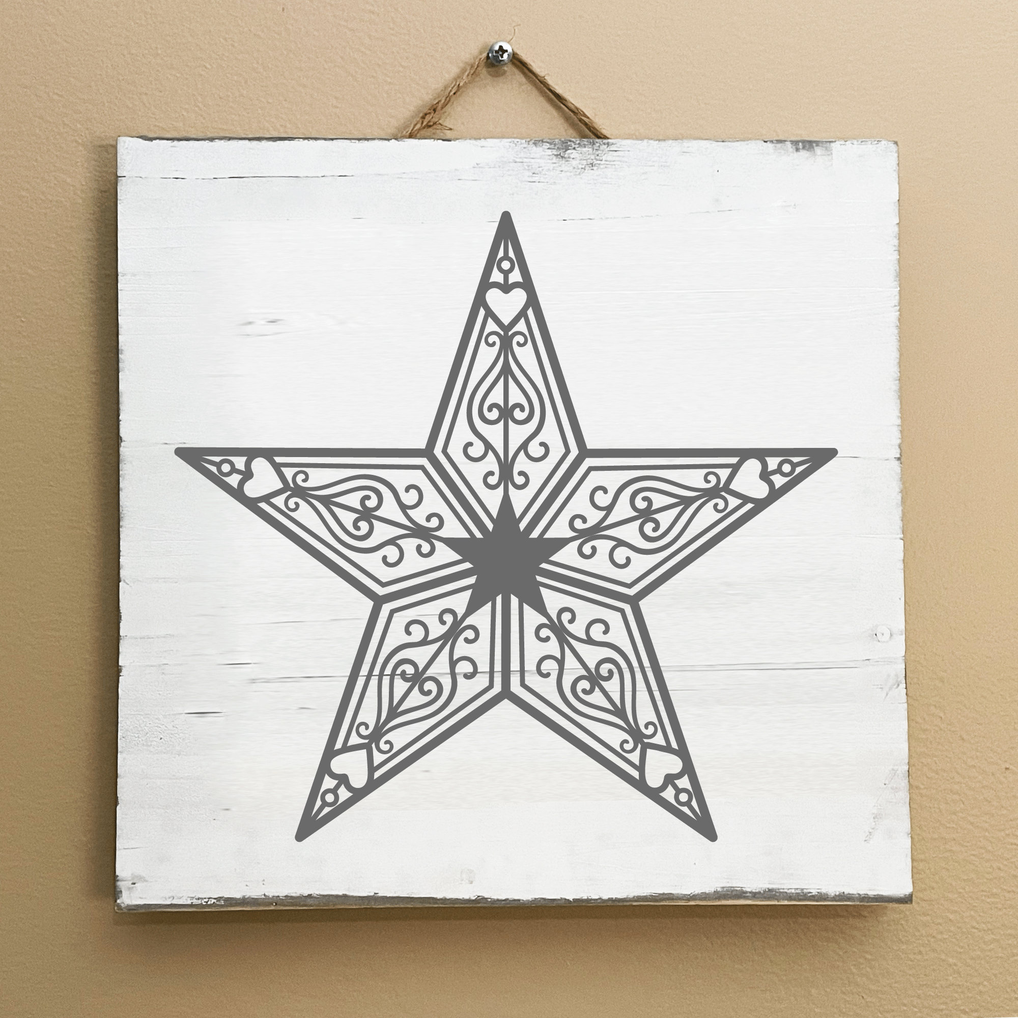 Star SVG Country Star SVG Star With Hearts SVG Primitive - Etsy