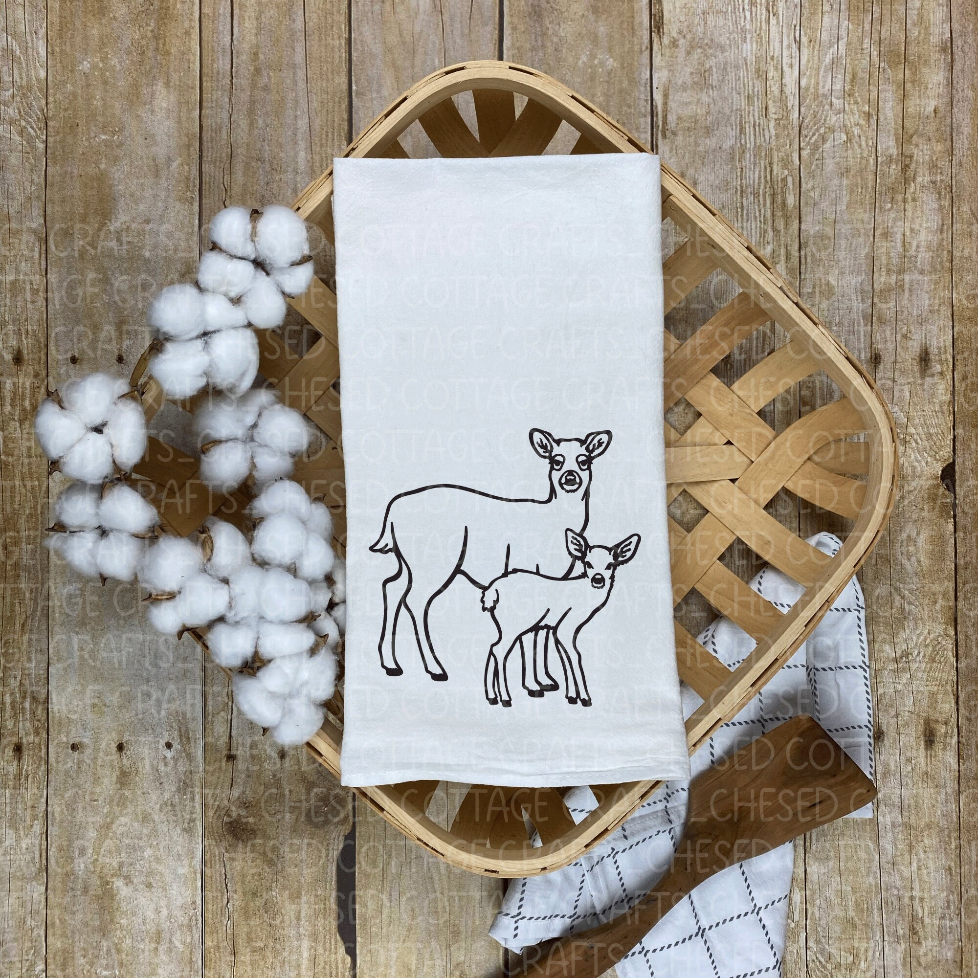 Reh SVG, Reh mit Rehkitz, Rehkitz SVG, Rehkitz SVG, Waldtier SVG ...