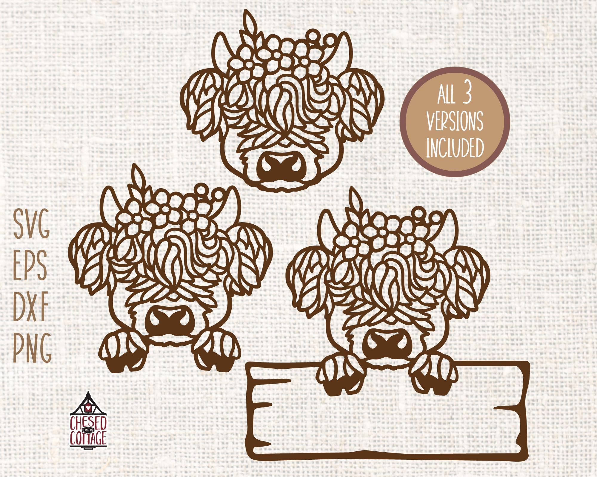 Highland Cow SVG, Cow SVG, Highland Cow PNG, Highland Cow Bundle ...