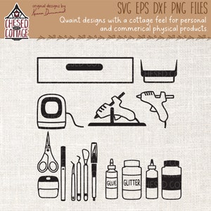SVG Bundle, Crafting SVG, PNG, Craft Supplies Svg, Craft Tools Svg ...