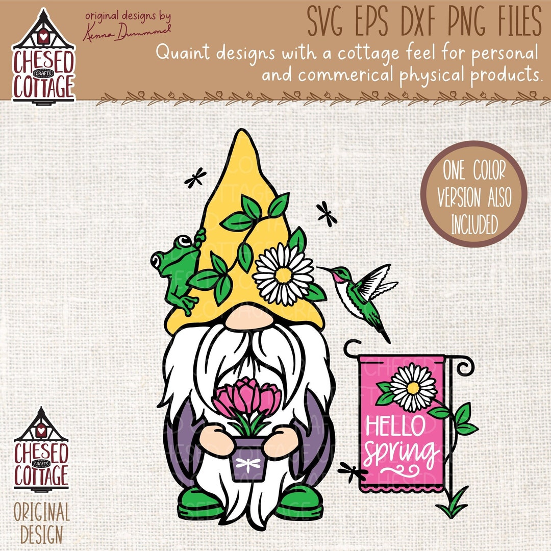 Spring SVG PNG, Gnome SVG, Hello Spring Svg, Gnome Png, Spring Png ...