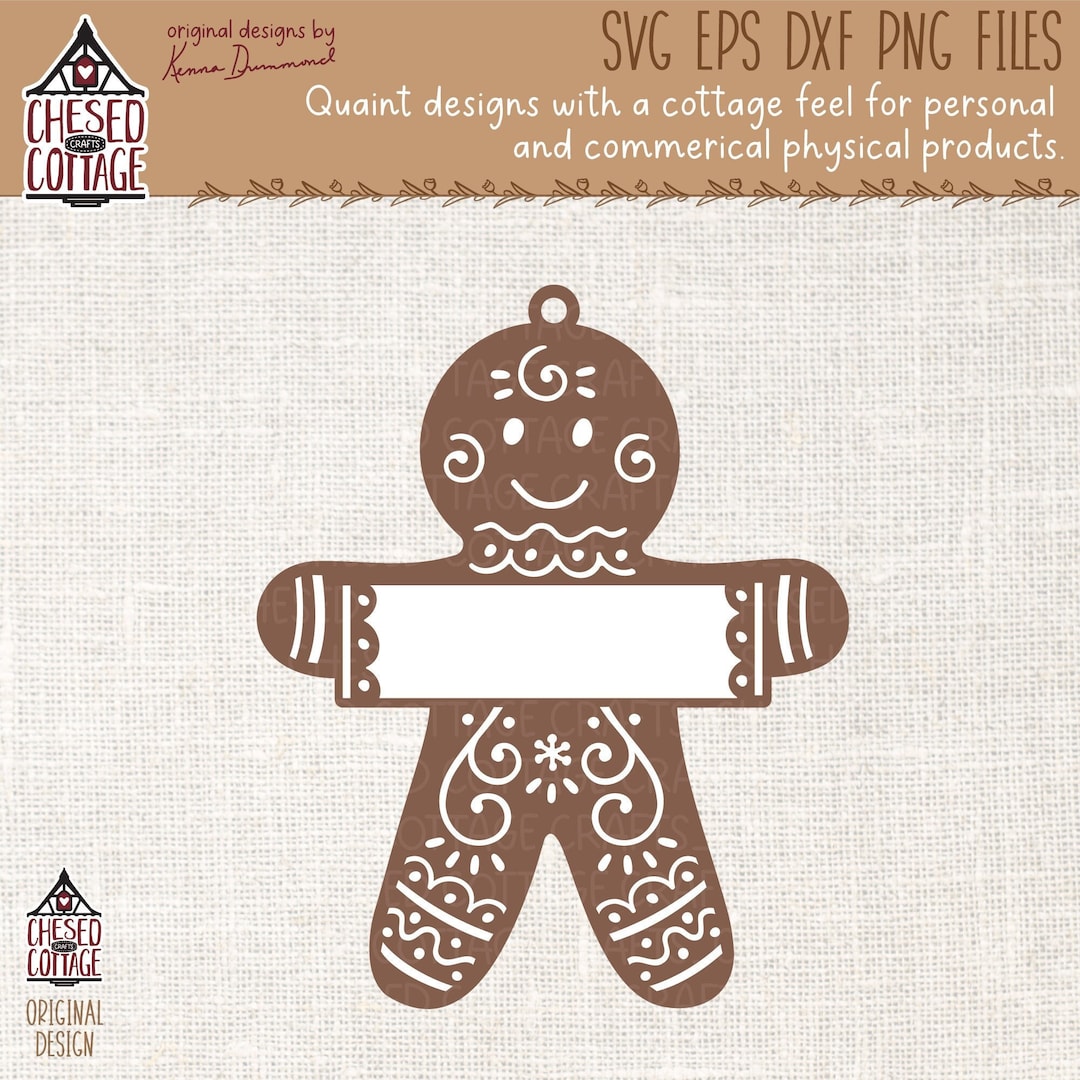Christmas Tag SVG, Gingerbread Man SVG, Christmas Gift Tag SVG, Holiday ...