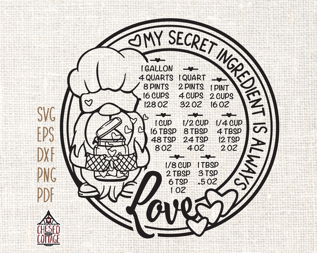 Kitchen Conversion SVG, Kitchen Conversion Chart SVG, Kitchen ...