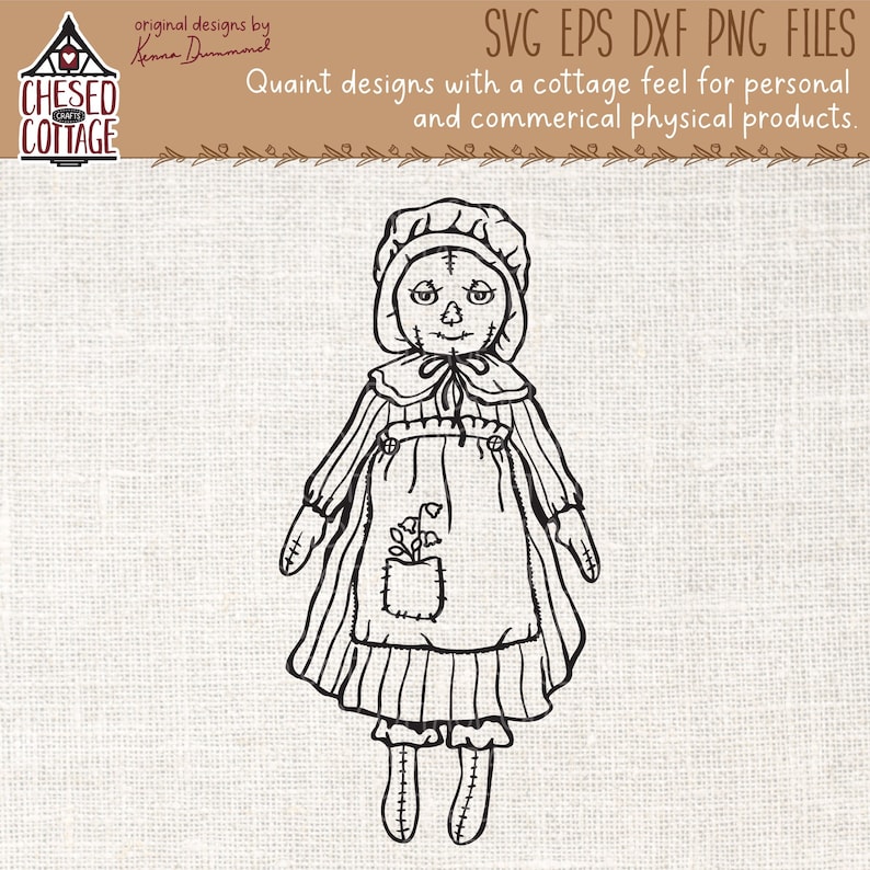 Doll SVG, Primitive Doll SVG, Country Doll SVG, Doll Png, Rustic Doll ...