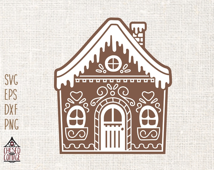 Christmas Tag SVG, Gingerbread House SVG, Christmas Gift Tag SVG ...