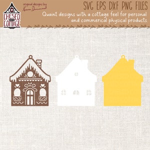 Christmas Tag SVG, Gingerbread House SVG, Christmas Gift Tag SVG ...