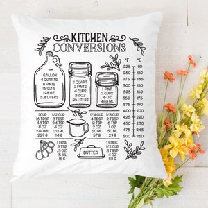 Kitchen Conversion SVG, Kitchen Conversion Chart SVG, Kitchen Measurements SVG, Vintage Design ...