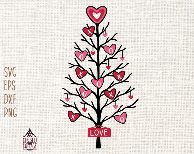 Tree With Heart Svg,valentine Tree Svg,love Tree Svg,valentines Day Svg ...
