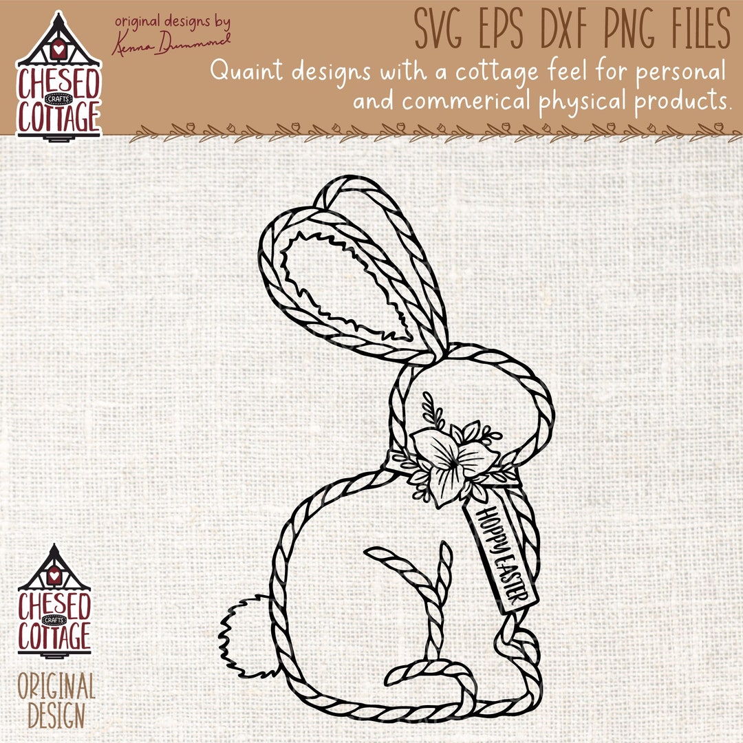 Easter Bunny SVG, Woven Bunny Easter SVG, Happy Easter SVG, Hoppy ...